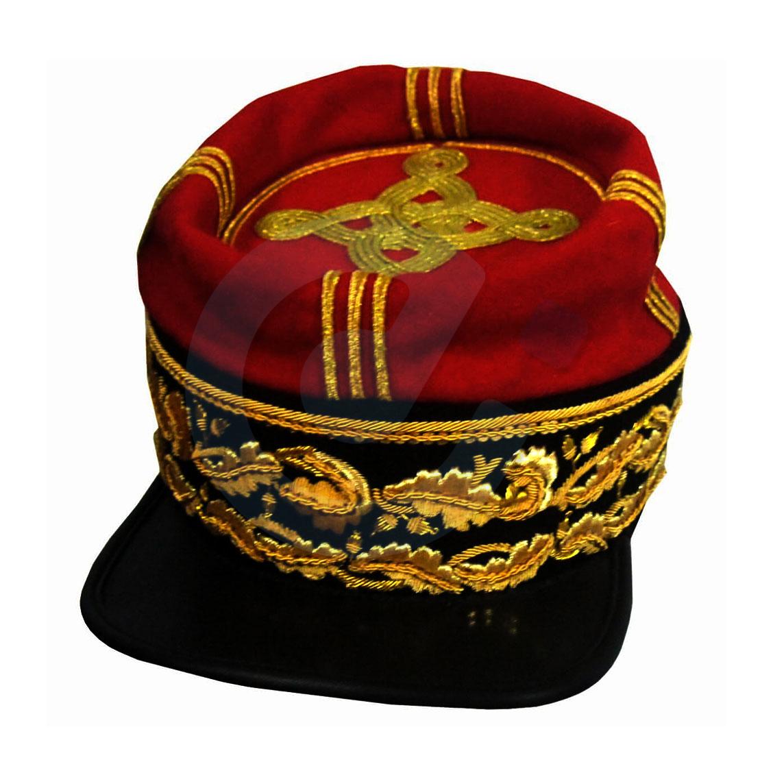 Civil War Confederate Captain Peak Cap Red - Embras Industries